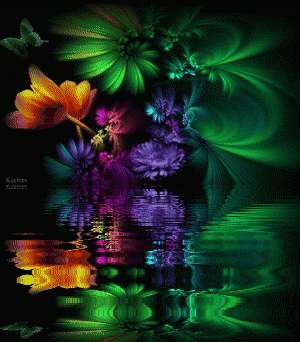 Animated Graphics, Flowers, Flores, Reflections, Water Reflections ...